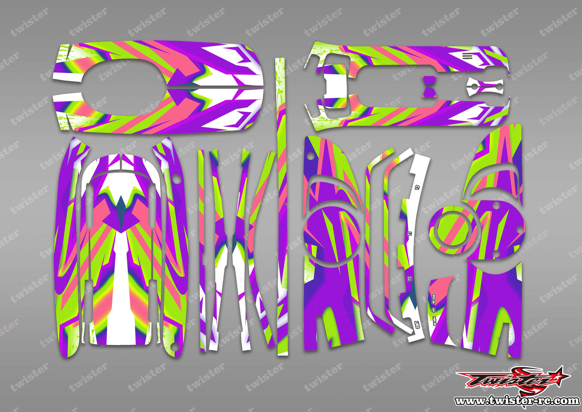 TR-4S-MA22 Hitec LYNX 4S Metallic/Optical White Pattern Wrap ( Type A2 ...