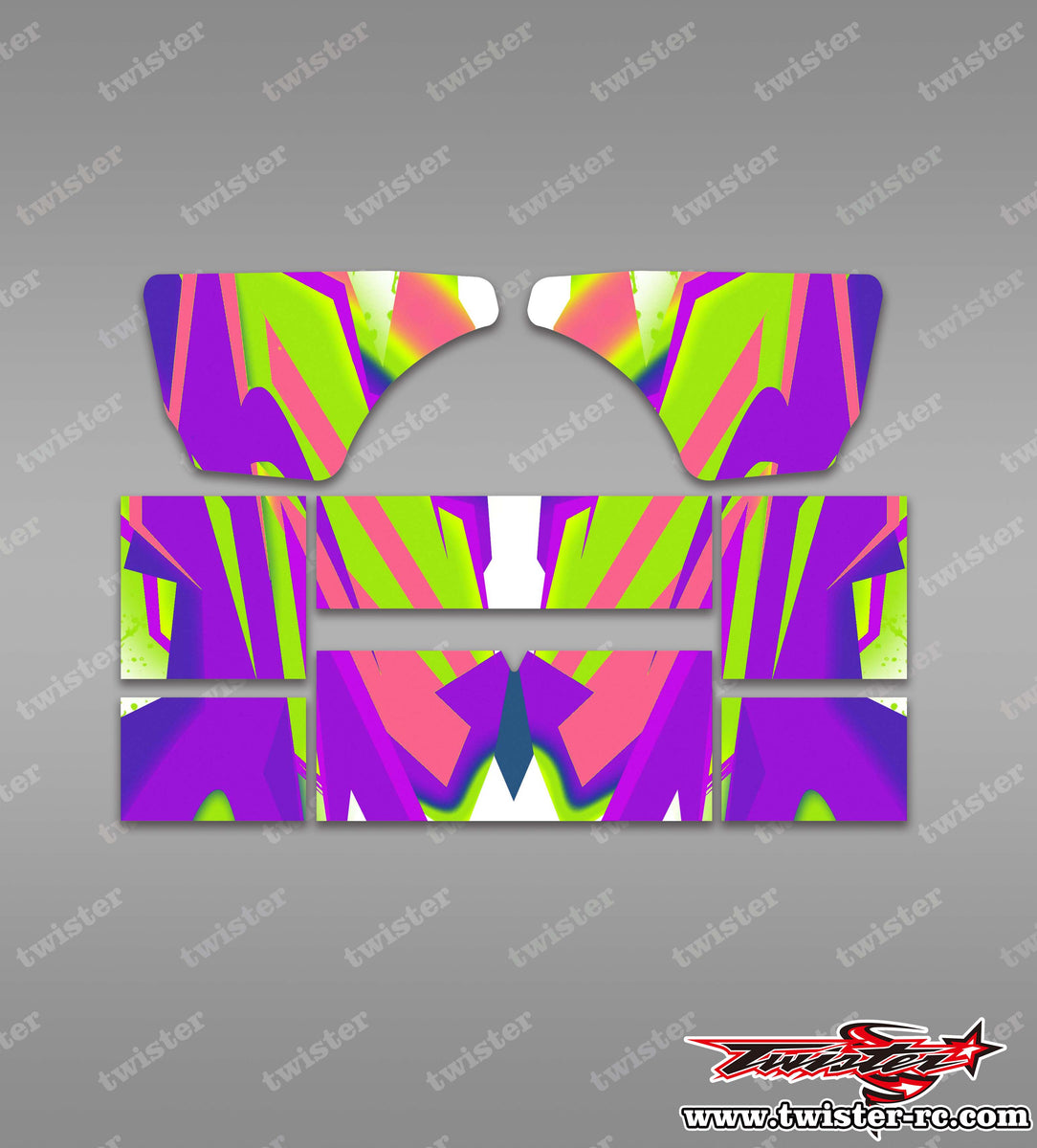 TR-M8RW-MA22 Mugen MBX8R Wing Metallic/Optical White Pattern Wrap ( Ty ...