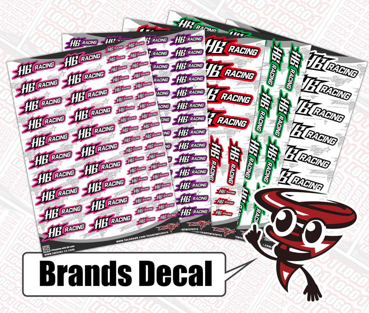 HB RACING Brands Decal – Twister RC