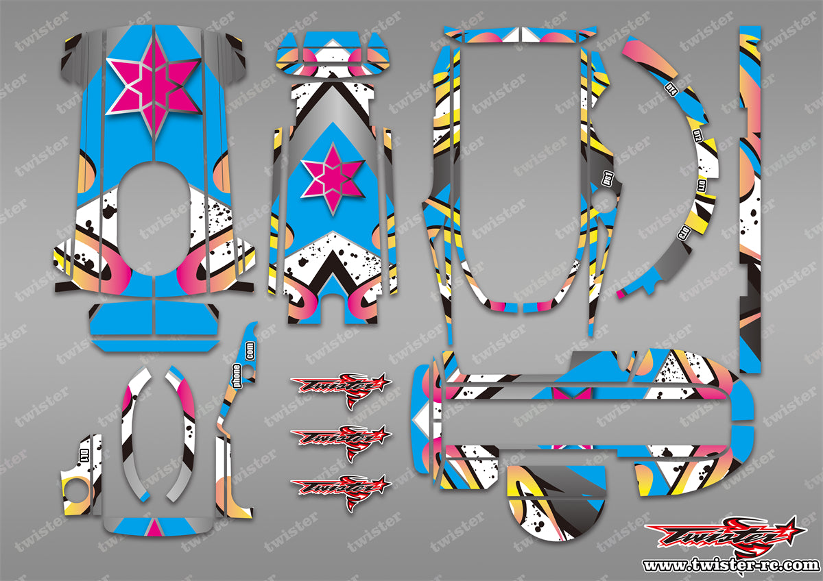 TR-4PV-MA16 Futaba 4PV Metallic/Optical White Pattern Radio Wrap ( Typ ...