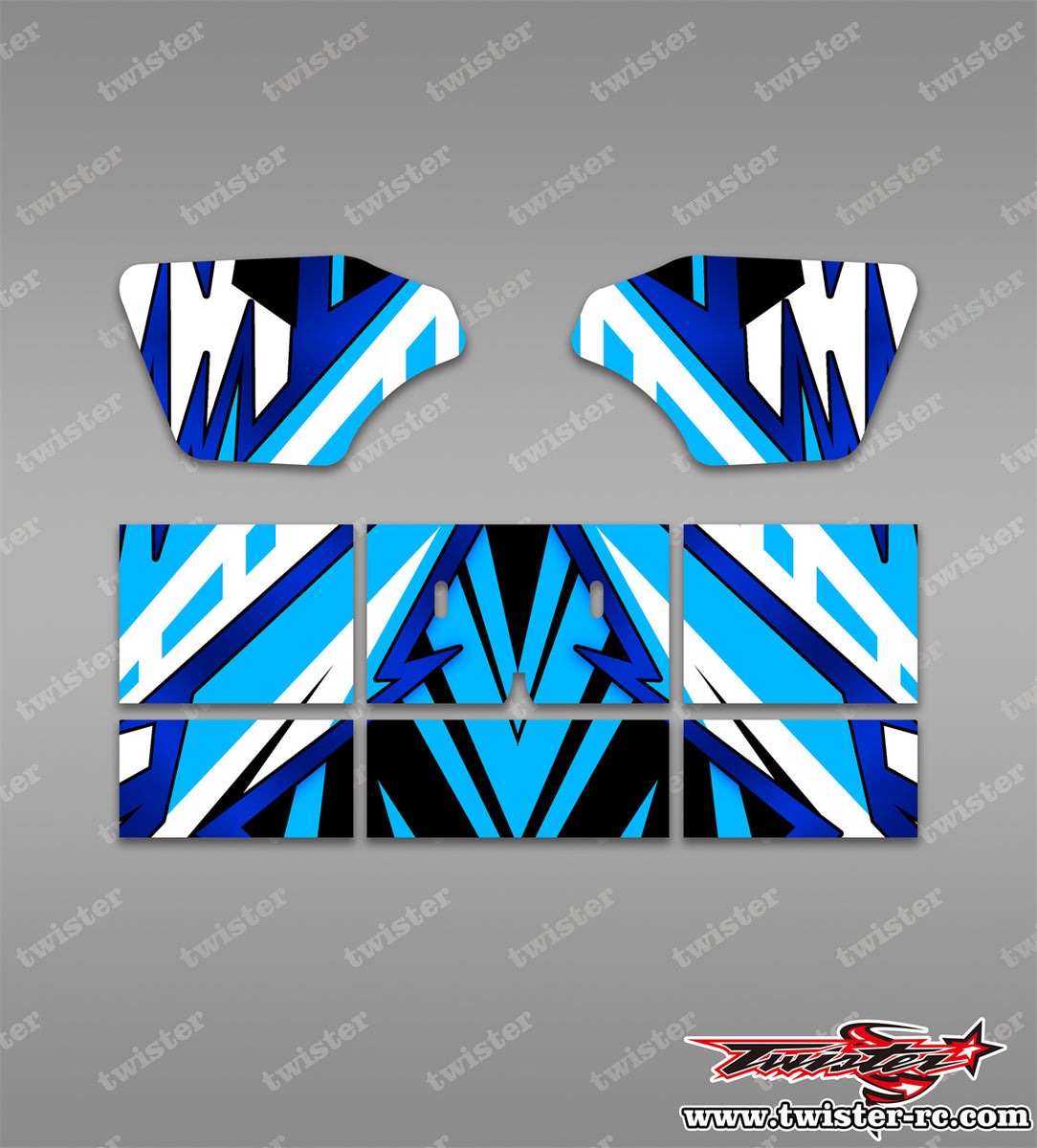 TR-M8W-MA19 Mugen MBX8 Wing Metallic/Optical White Pattern Wrap ( Type ...
