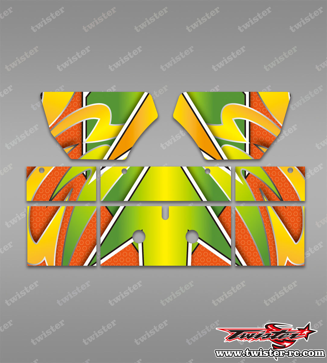 TR-TLRW-MA15 TLR Wing Metallic/Optical White Pattern Wrap ( Type A15)4 ...