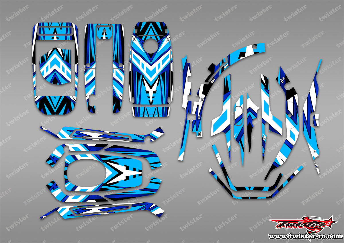 TR-X9-MA19 WFLY X9 Metallic/Optical White Pattern Radio Wrap ( Type A1 ...